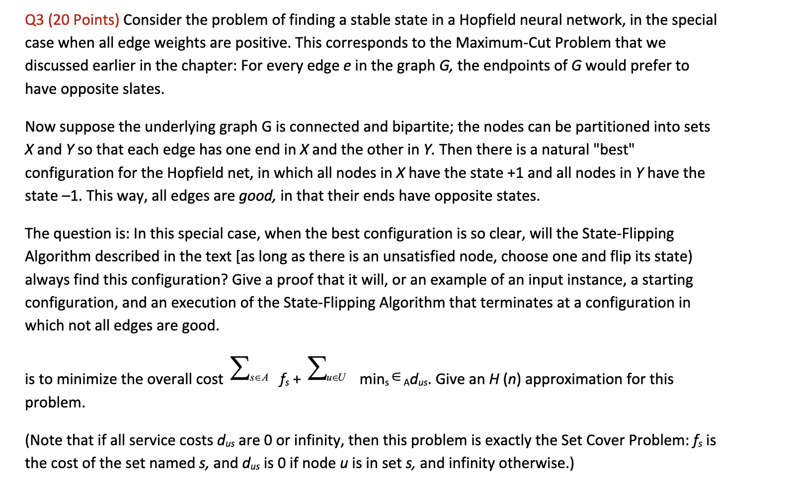 Solved Q3 (20 Points) Consider the problem of finding a | Chegg.com