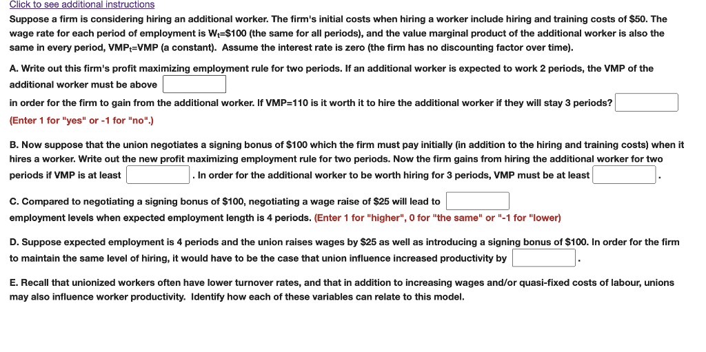 Click to see additional instructions Suppose a firm | Chegg.com