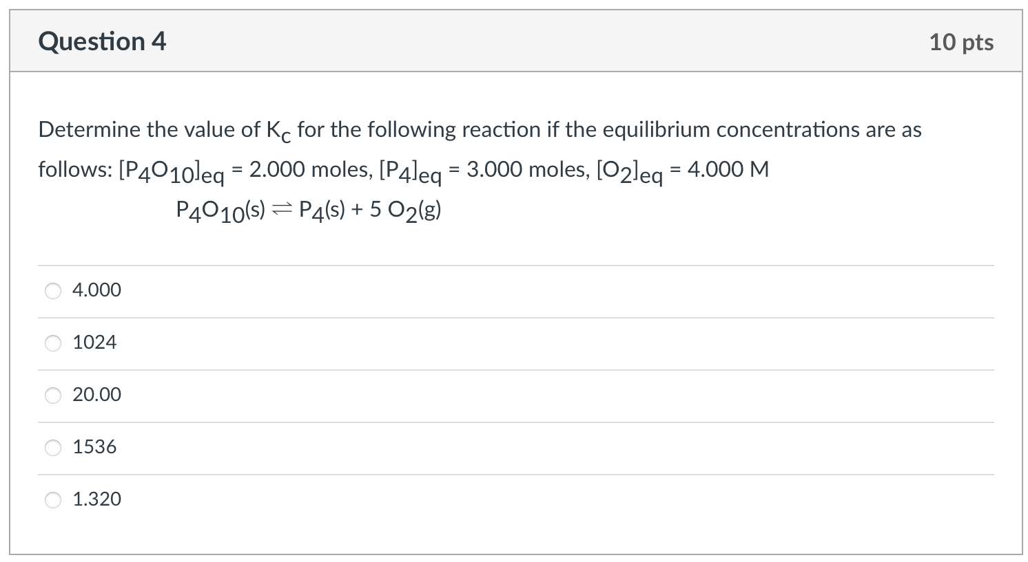 Determine the value of KC for the following reaction | Chegg.com