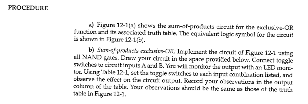 Solved a) Figure 12-1(a) shows the sum-of-products circuit | Chegg.com