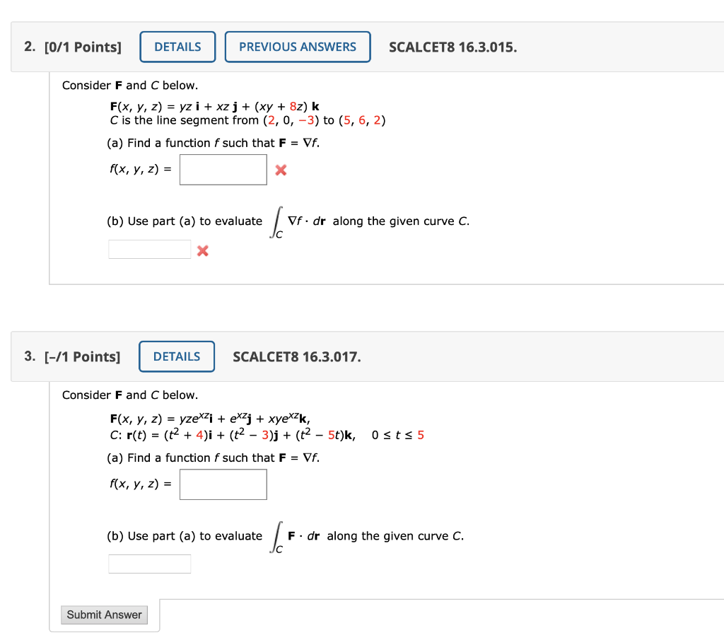 Solved 2. [0/1 Points] DETAILS PREVIOUS ANSWERS SCALCET8 | Chegg.com