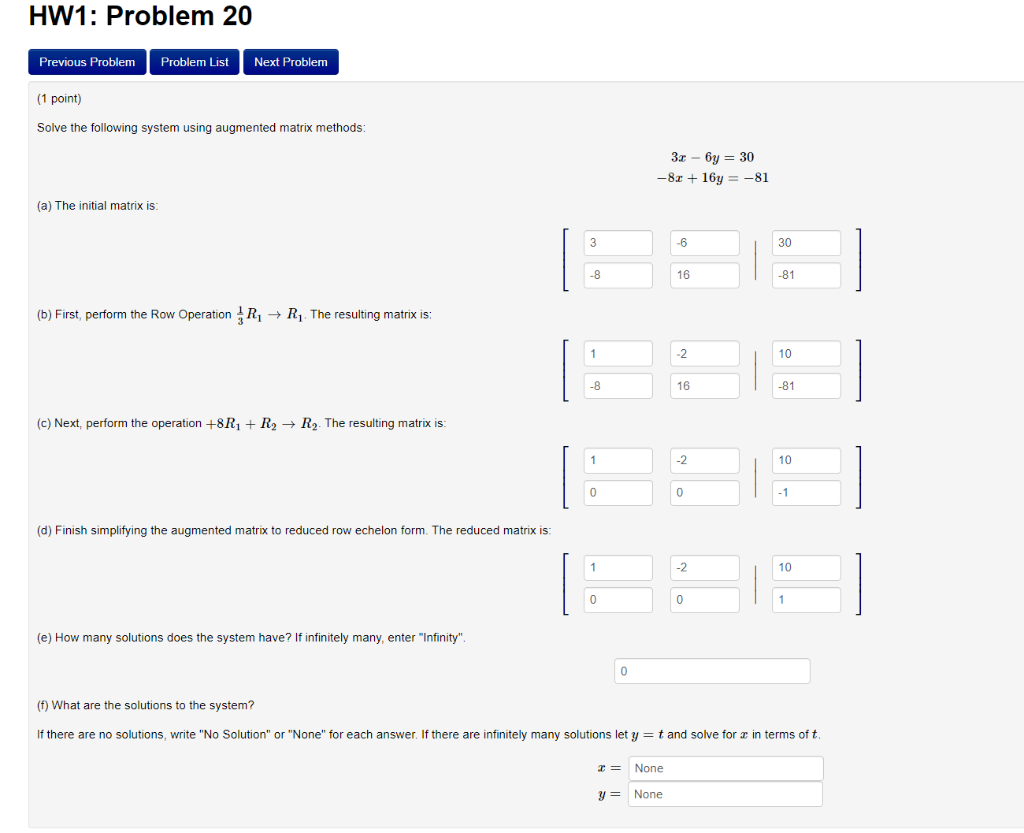 Solved HW1: Problem 20 Previous Problem Problem List Next | Chegg.com
