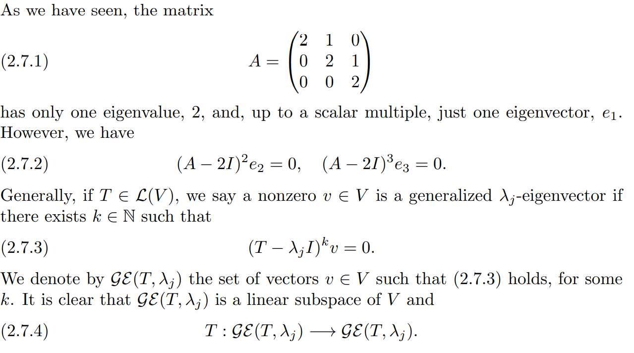 Solved In the setting of (2.7.3)–(2.7.4), given S ∈ L(V ), | Chegg.com