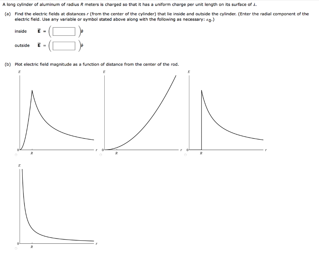 Solved A long cylinder of aluminum of radius R meters is | Chegg.com