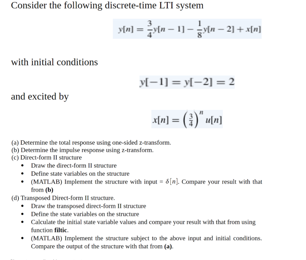 Solved Consider the following discrete-time LTI system ytm] | Chegg.com