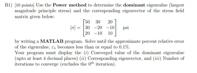 Solved Use the Power method to determine the dominant | Chegg.com