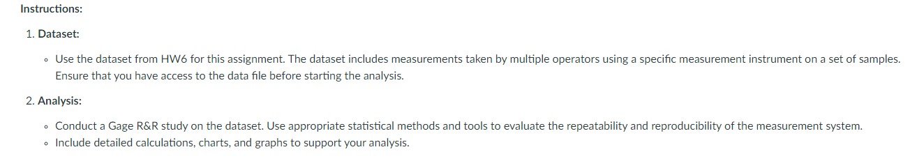 Solved - Use the dataset from HW6 for this assignment. The | Chegg.com