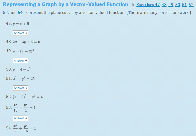 Solved Representing A Graph By A Vector Valued Function In 
