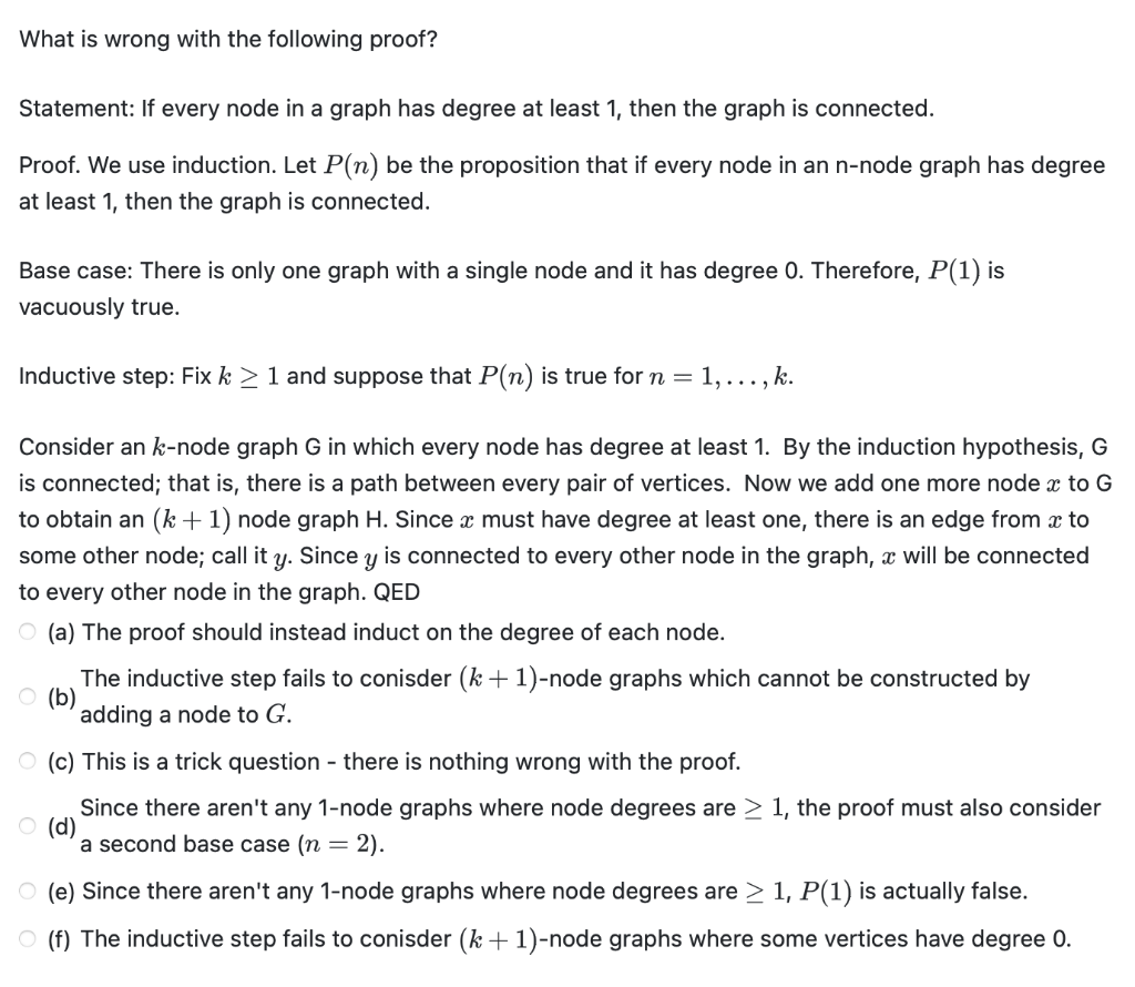 Solved What is wrong with the following proof? Statement: If | Chegg.com