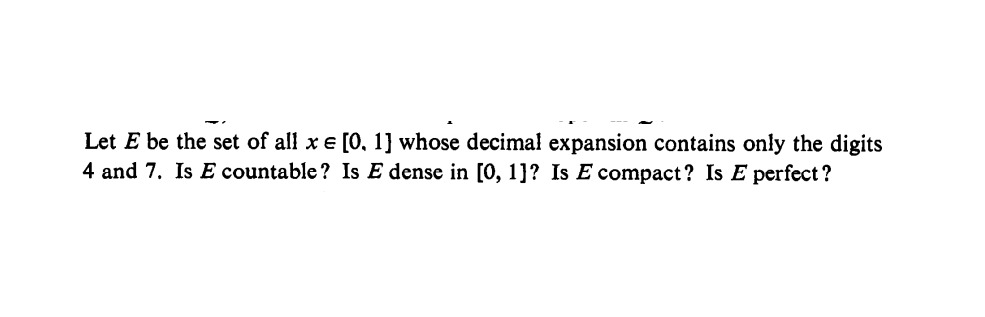 Solved Let E ﻿be the set of all xin[0,1] ﻿whose decimal | Chegg.com