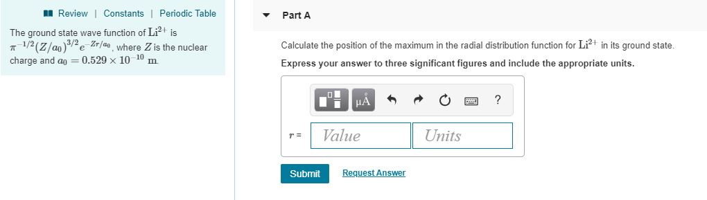 Solved I Review | Constants Periodic Table Part A The ground | Chegg.com