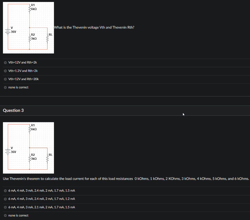 Solved What is the Thevenin voltage Vth and Thevenin Rth? V | Chegg.com