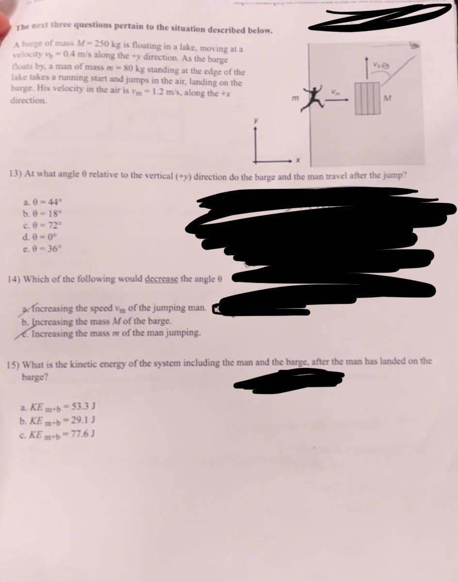 Solved The next three questions pertain to the situation | Chegg.com