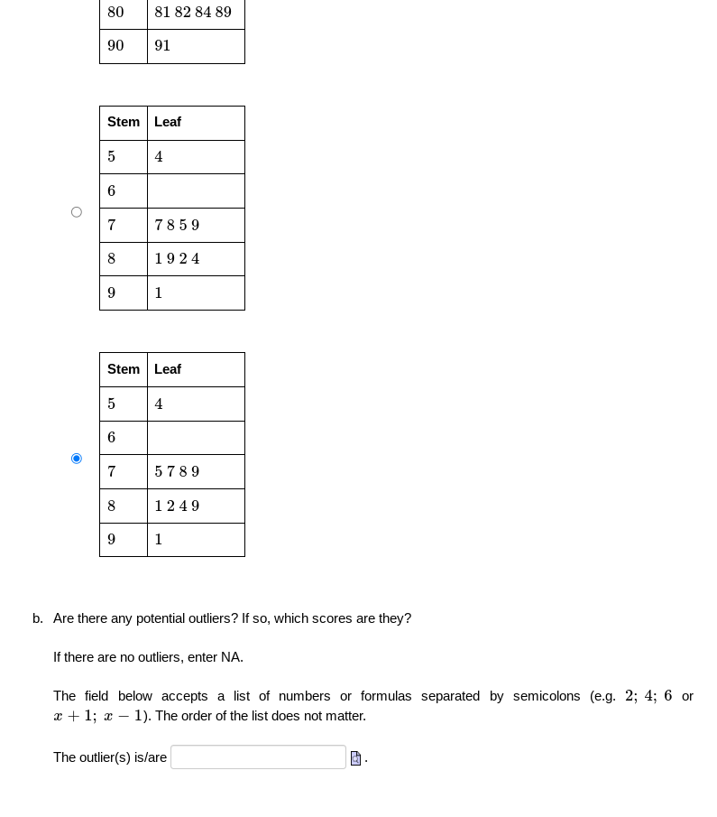 Solved Student grades on a chemistry exam were: | Chegg.com Solved Student grades on a chemistry exam were: | Chegg.com