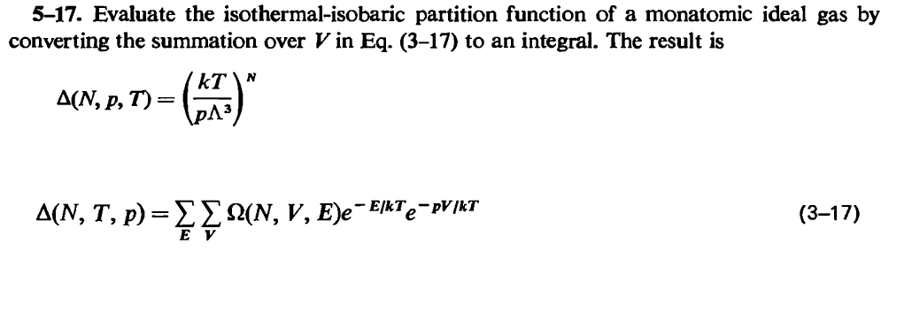 Solved 5–17. Evaluate the isothermal-isobaric partition | Chegg.com