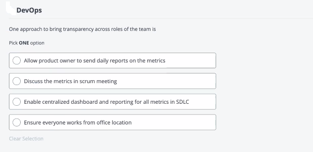 Solved DevOps Feature toggle is used for Pick ONE option | Chegg.com