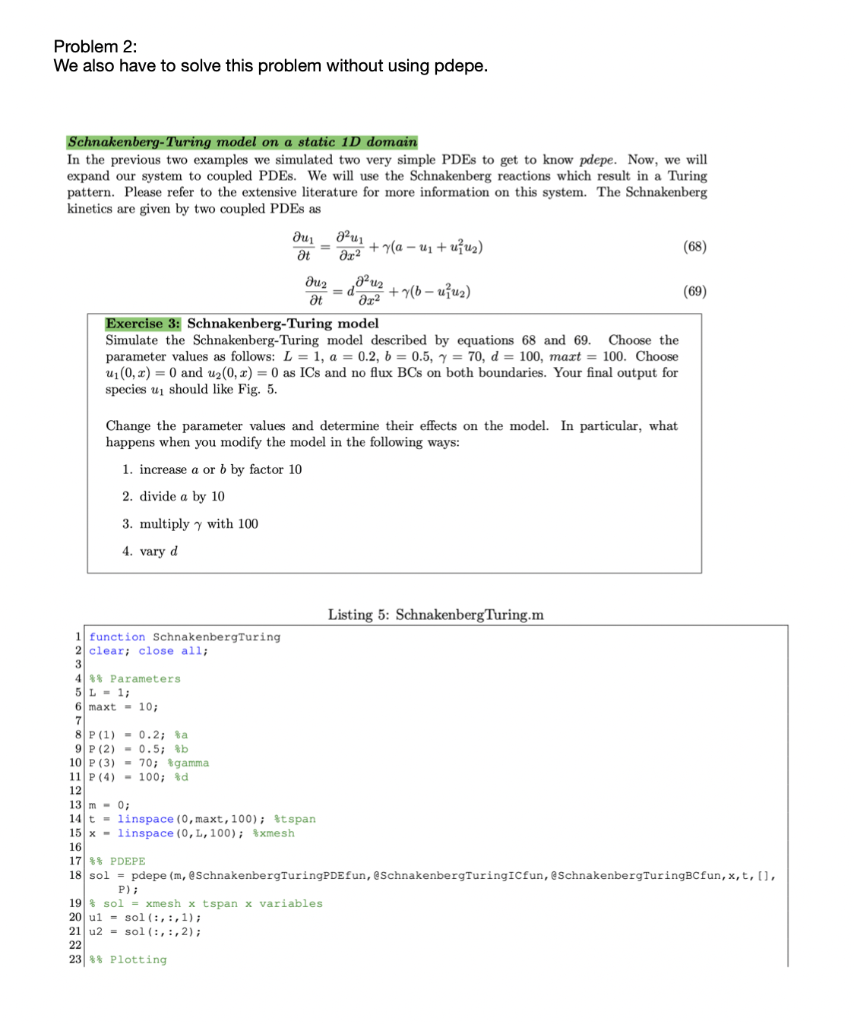 Solved Problem 2: We also have to solve this problem without | Chegg.com