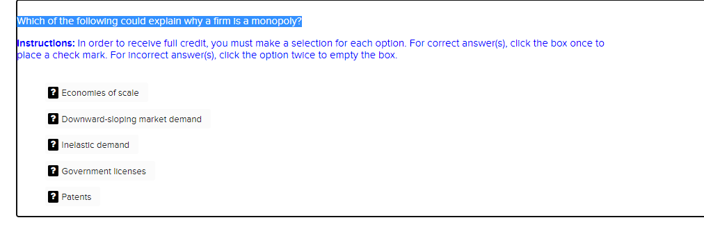 Solved Which of the following could explain why a firm is a | Chegg.com