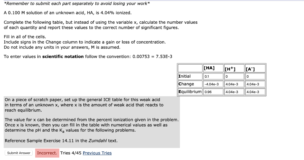 Solved *Remember to submit each part separately to avoid | Chegg.com
