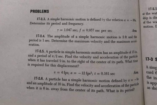 Solved ENGINEERING VIBRATIONS PROBLEMS. Show complete | Chegg.com