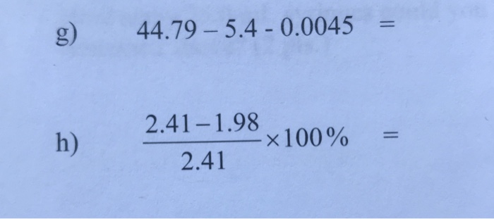 Solved Perform The Mathematical Operation Indicated Make