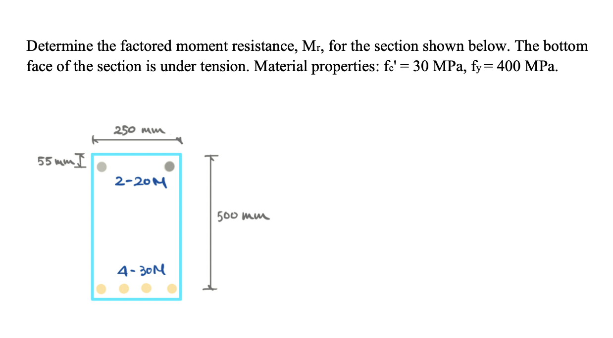 Determine the factored moment resistance, Mr, for the | Chegg.com