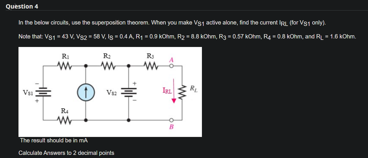 Solved In the below circuits, use the superposition theorem. | Chegg.com