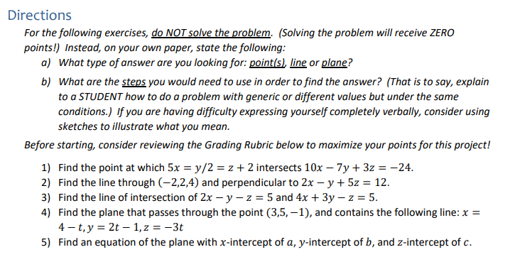 Solved Directions For the following exercises, do NOT solve | Chegg.com