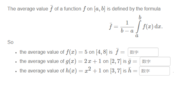 Solved The average value fˉ of a function f on [a,b] is | Chegg.com