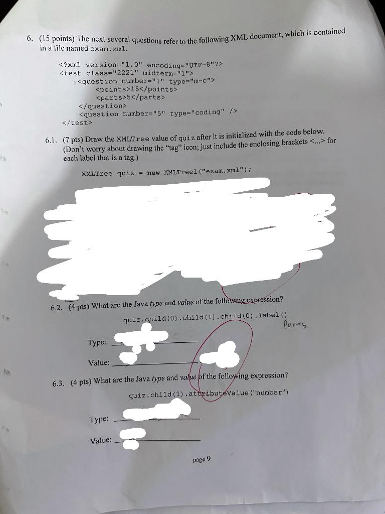 Solved 6. (15 points) The next several questions refer to | Chegg.com