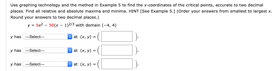 Solved Use graphing technology and the method in Example 5 | Chegg.com
