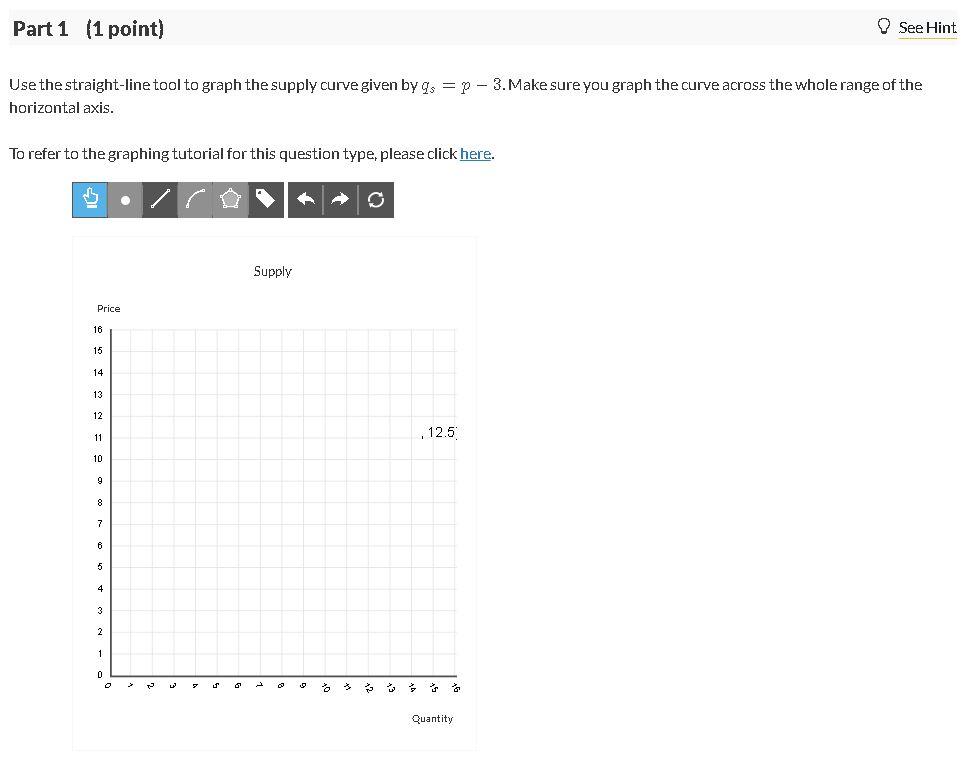 Solved Part 1 (1 point) See Hint Use the straight-line tool | Chegg.com