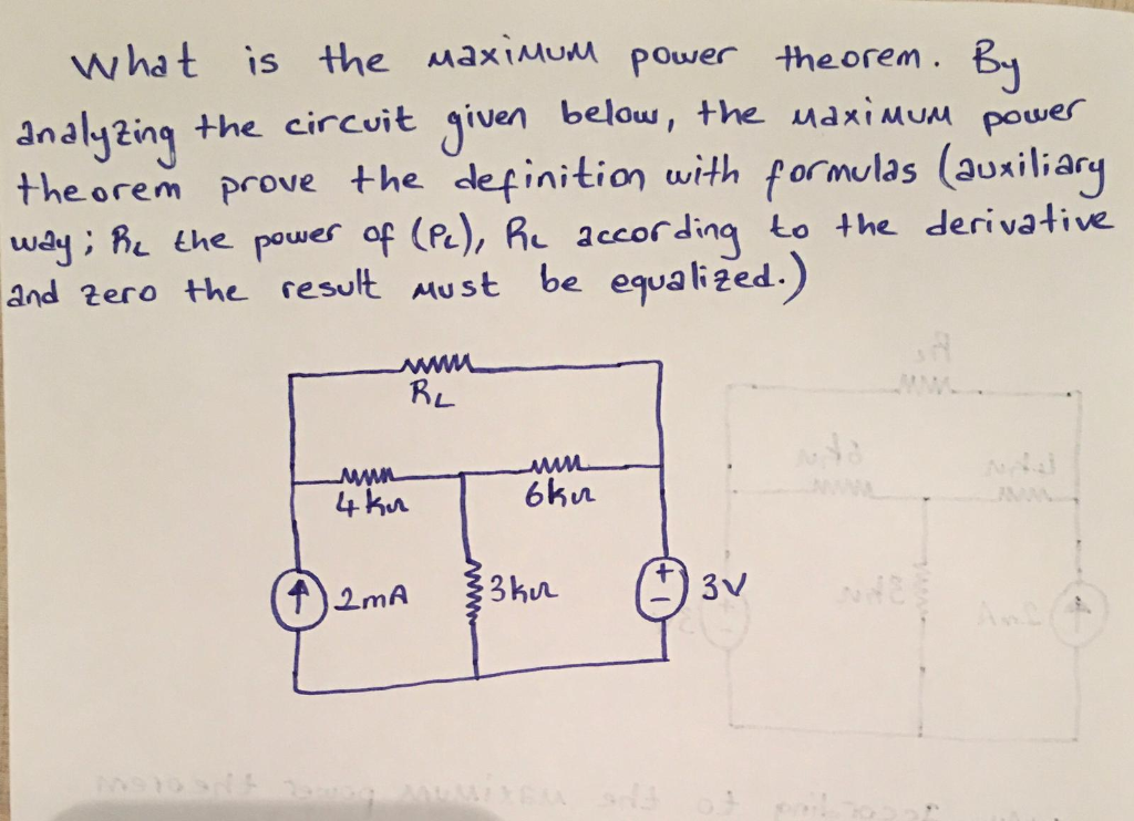 Solved What is the maximum power theorem. By analyzing the | Chegg.com