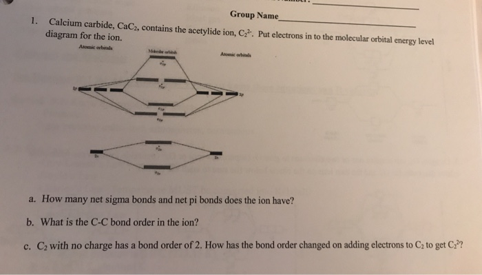Solved Group Name 1. Calcium carbide, CaC2, contains the | Chegg.com