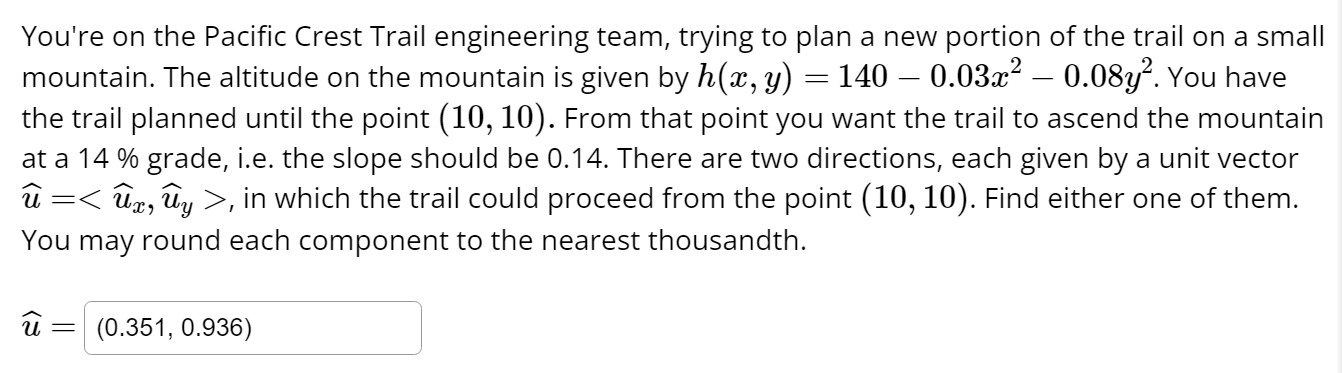 Solved You're on the Pacific Crest Trail engineering team, | Chegg.com