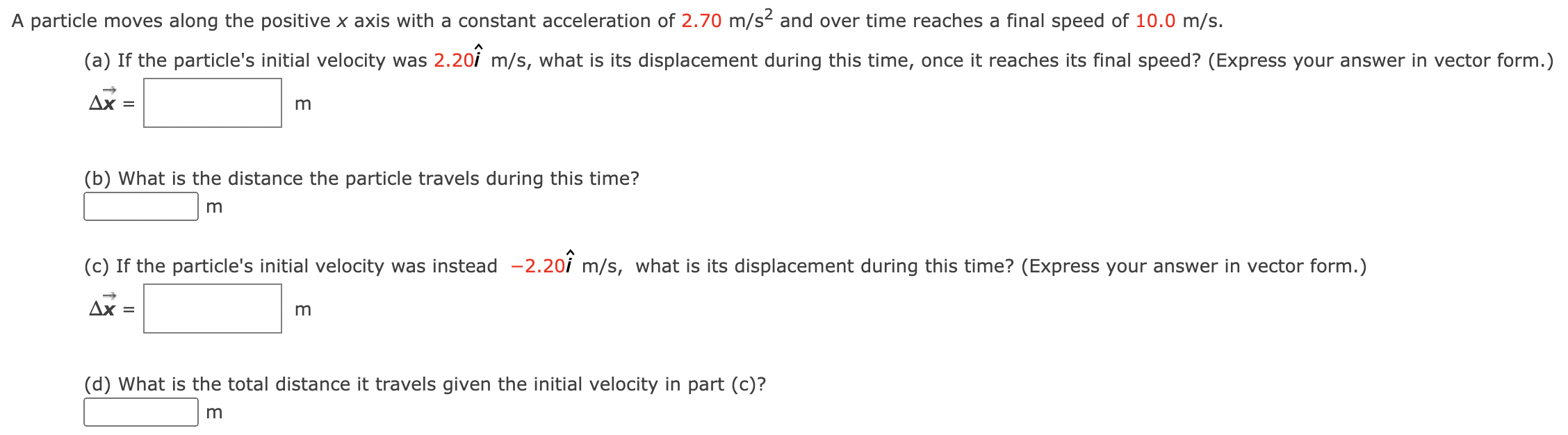 Solved A particle moves along the positive x axis with a | Chegg.com
