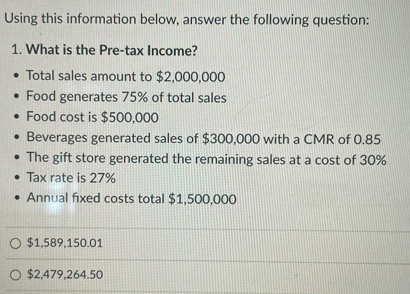 Solved Using this information below, answer the following | Chegg.com