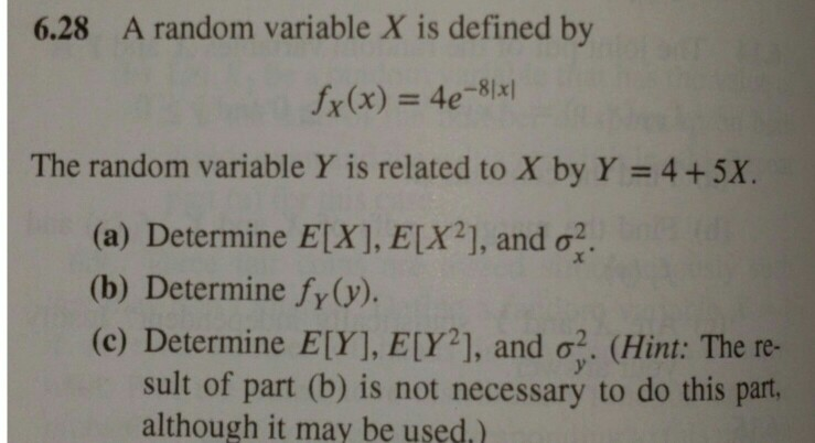 Solved 6.28 A random variable X is defined by The random | Chegg.com