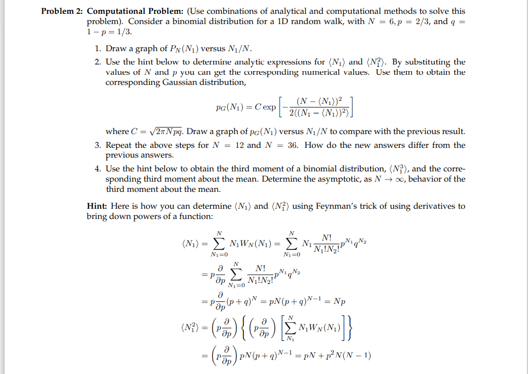 Solved Problem 2: Computational Problem: (Use combinations | Chegg.com