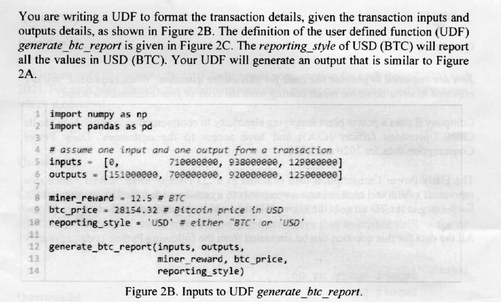 You are writing a UDF to format the transaction | Chegg.com