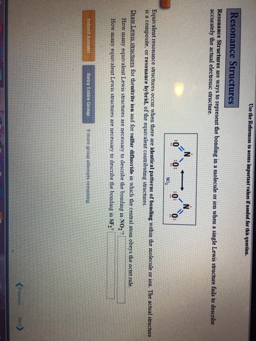 Solved Resonance Structures Are Ways To Represent The