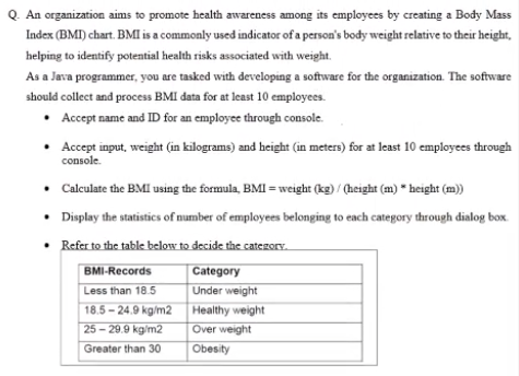 Solved Q. An organization aims to promote health awareness | Chegg.com