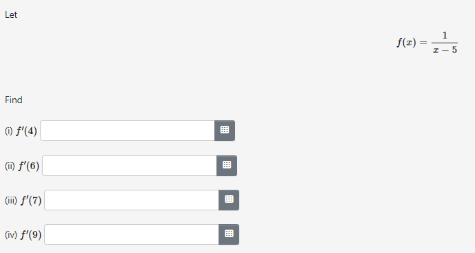 Solved f(x)=x−51 | Chegg.com