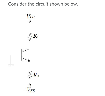 Solved β = 100, VCC = VEE = 12V, R1 = 3.6kΩ, and R2 = 4.0kΩ. | Chegg.com