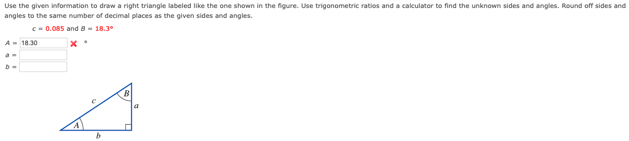 Solved Use the given information to draw a right triangle | Chegg.com