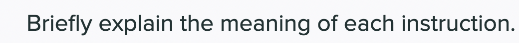Solved Briefly explain the meaning of each instruction.addi | Chegg.com