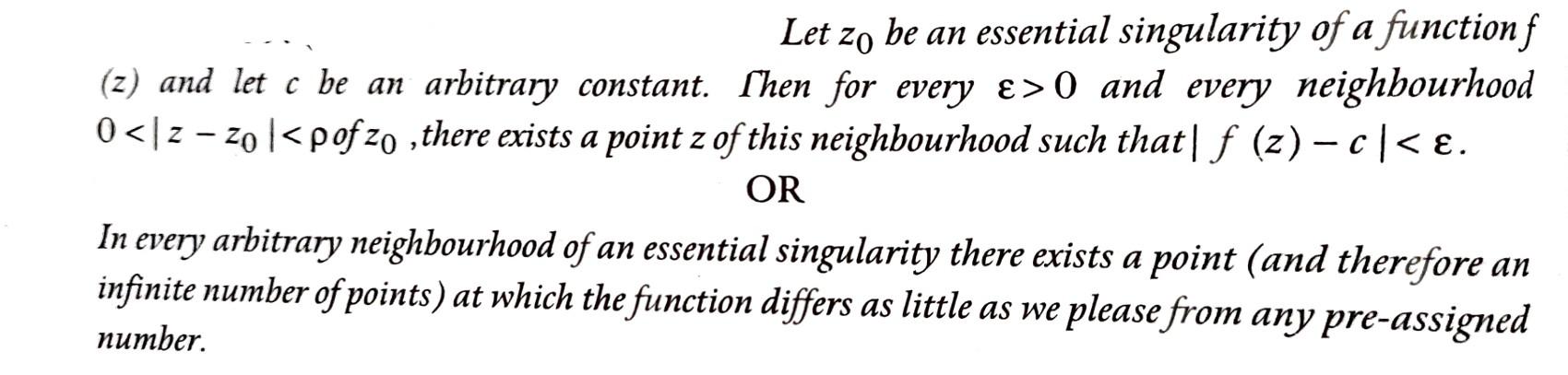 Solved Let z0 be an essential singularity of a function f | Chegg.com