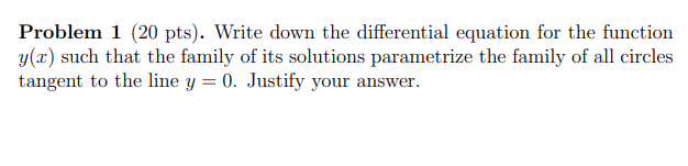 Solved Problem 1 20 Pts Write Down The Differential 9512
