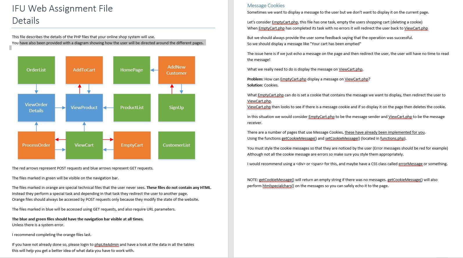 Solved IFU Web Assignment File Message Cookies Details | Chegg.com