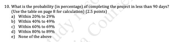 Solved 3. Use PERT to solve the following problem and answer | Chegg.com